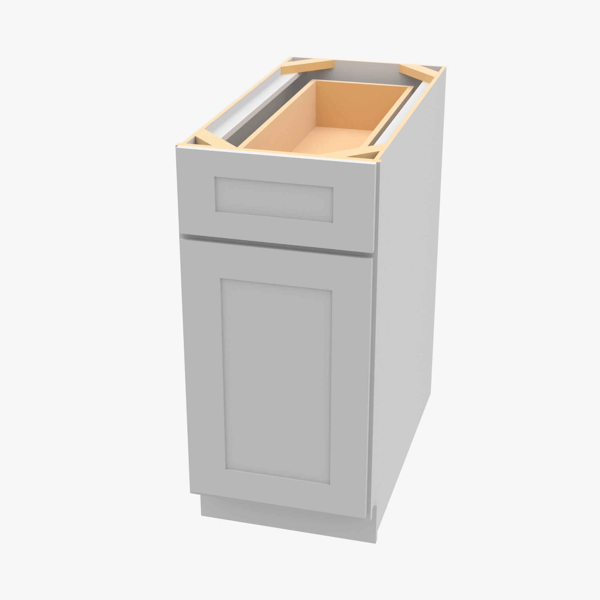 AB-B15 Single Door Cabinets 15 Inch Base Cabinet | Lait Gray Shaker ...