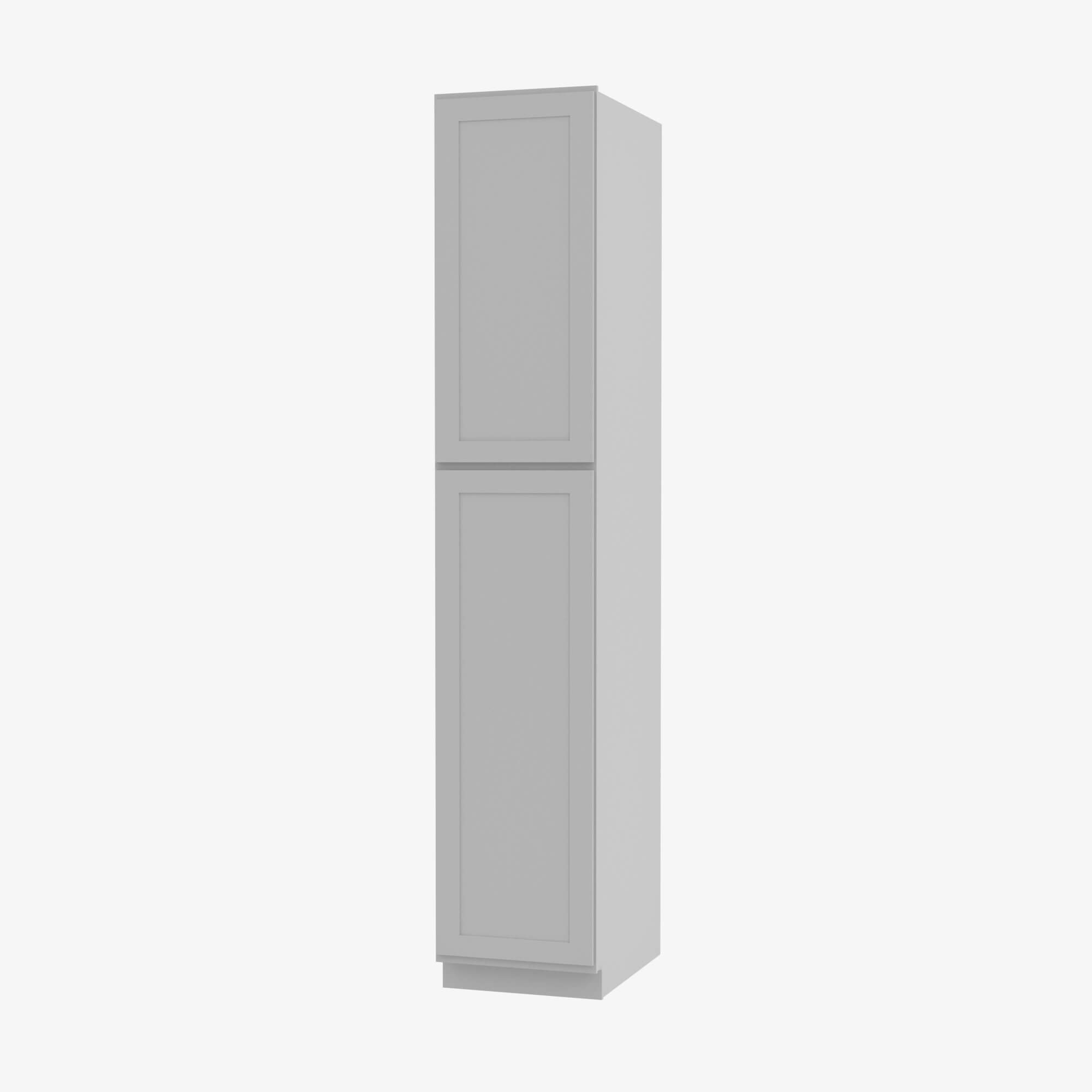 AB-WP1590 Double Door 15 Inch Tall Wall Pantry Cabinet | Lait Grey ...