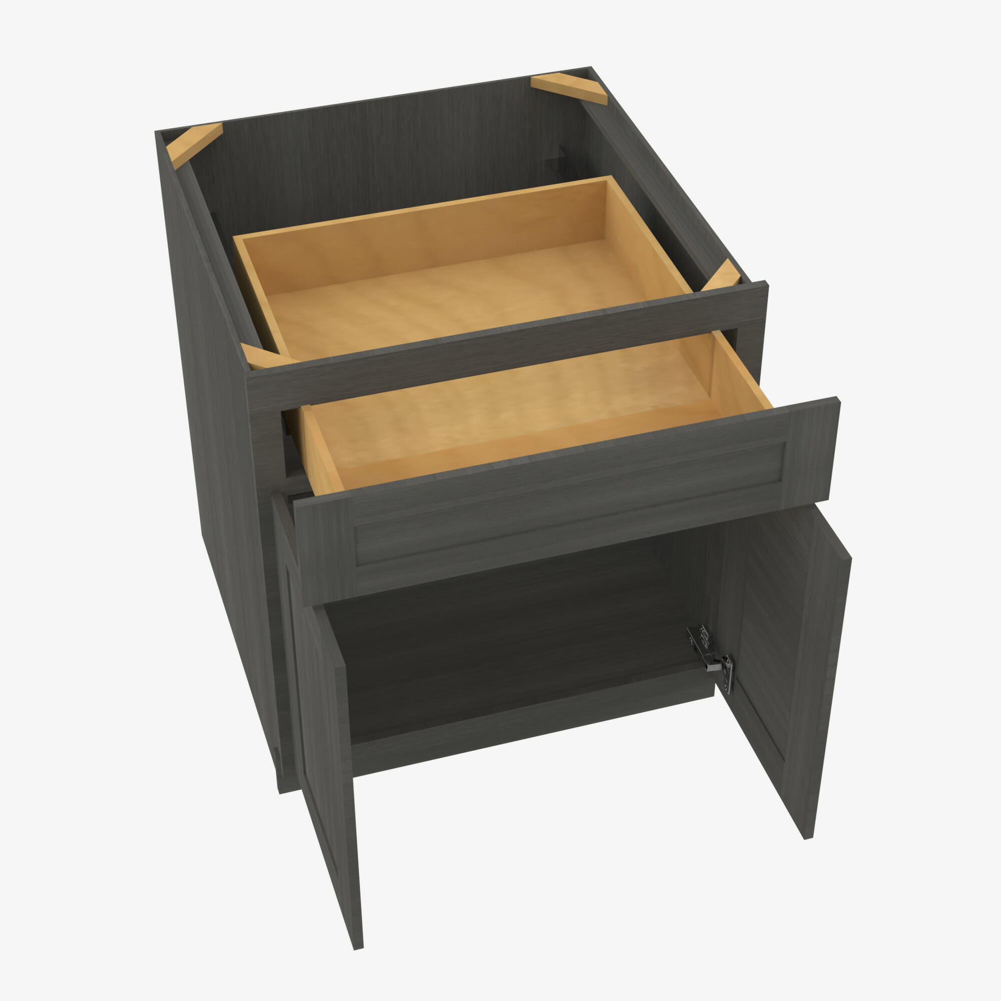 AG-B27B Double Door 27 Inch Base Cabinet | Greystone Shaker - House Of ...
