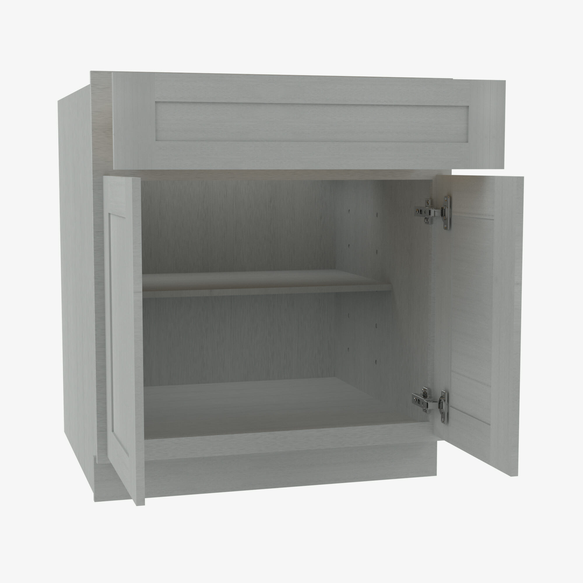 AN-B27B Double Door 27 Inch Base Cabinet | Nova Light Grey Shaker ...