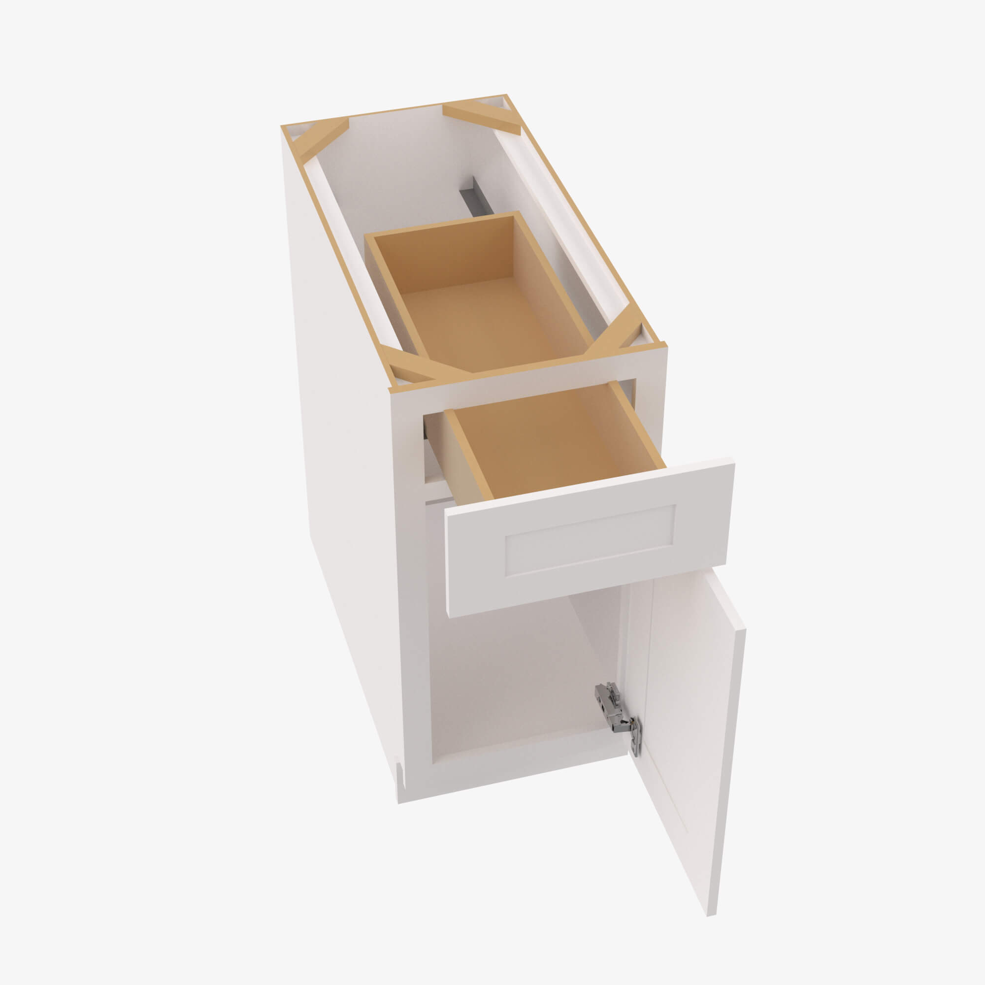 AW-B15 Single Door Cabinets 15 Inch Base Cabinet | Ice White Shaker ...
