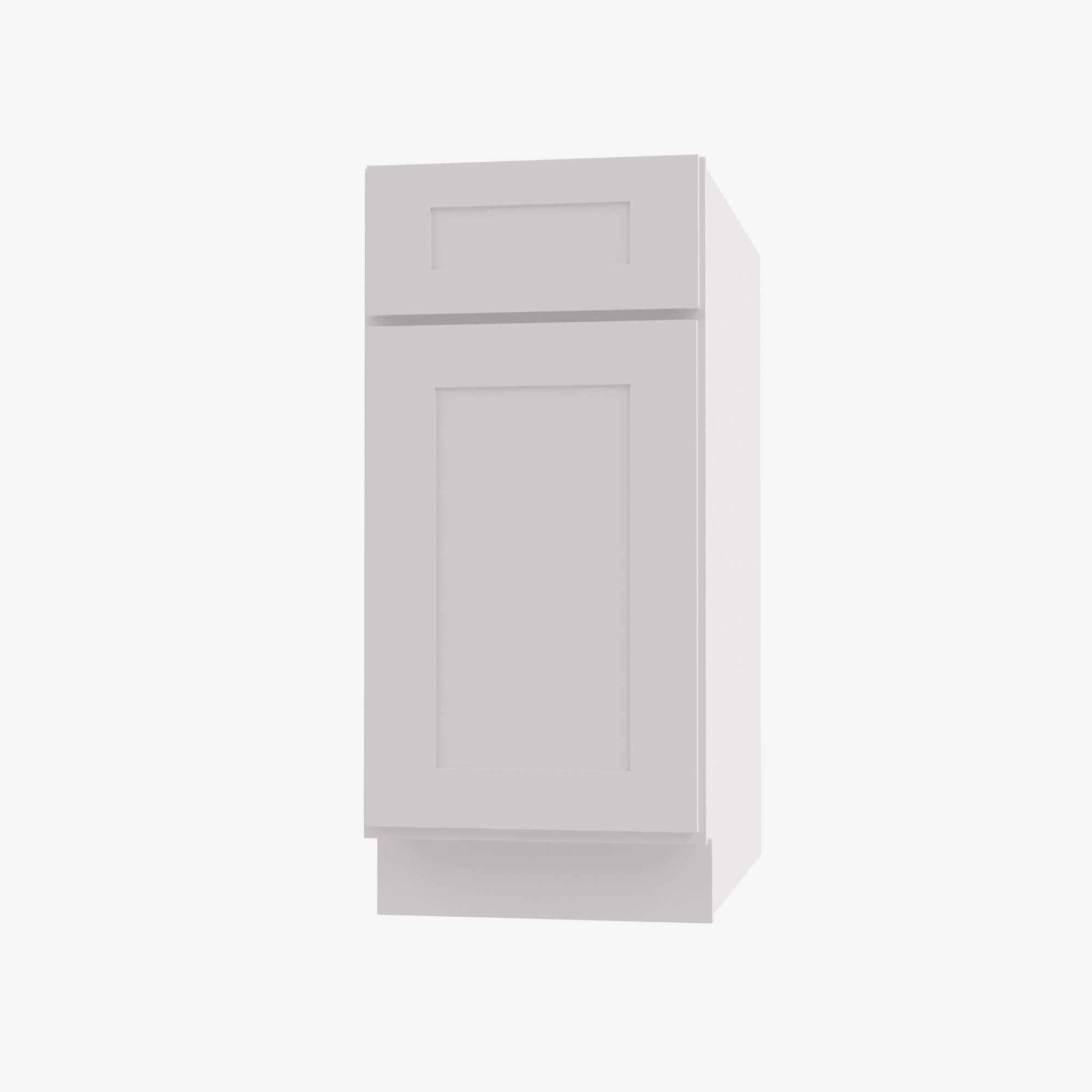 AW-B15 Single Door Cabinets 15 Inch Base Cabinet | Ice White Shaker ...