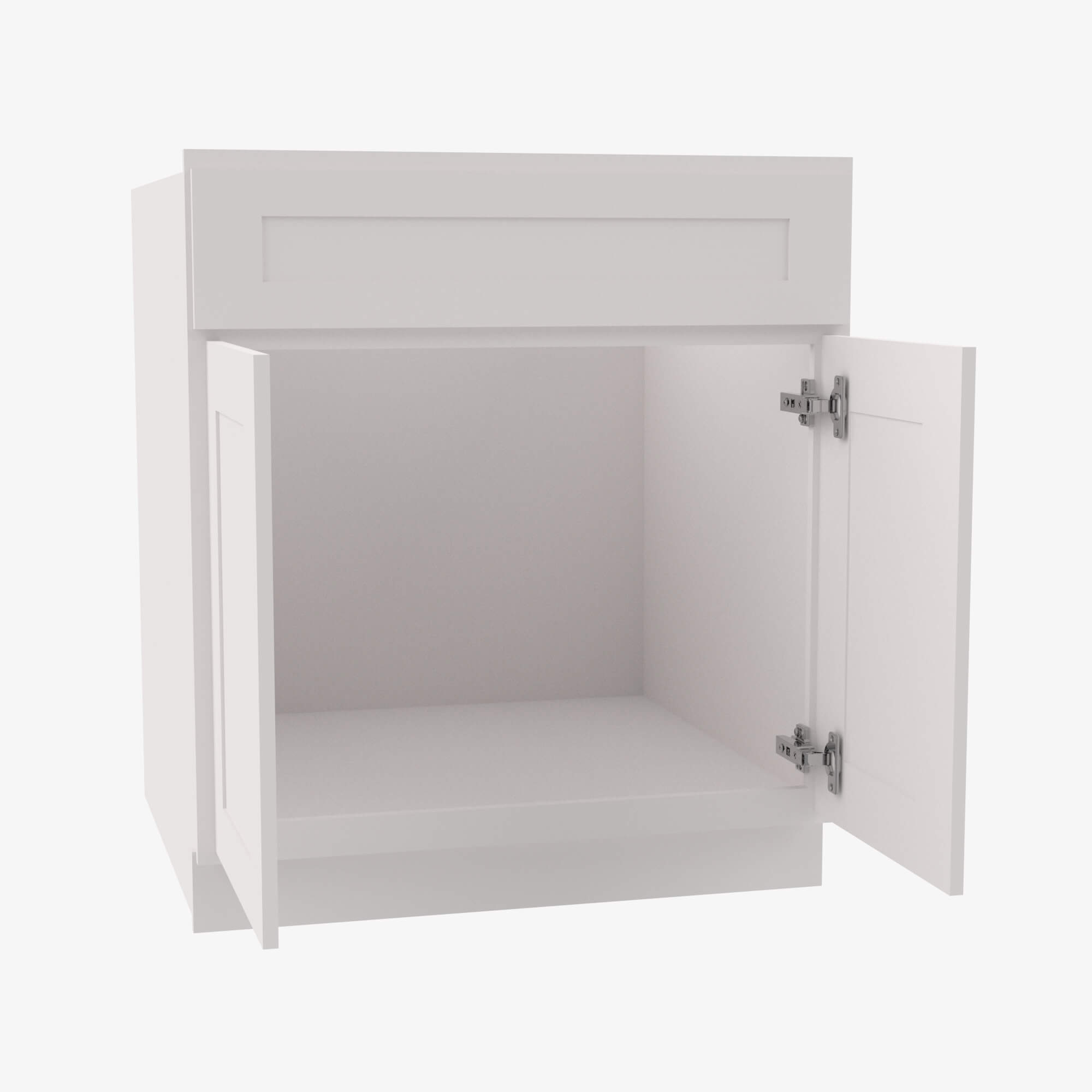 AW-SB27B Double Door 27 Inch Sink Base Cabinet | Ice White Shaker ...