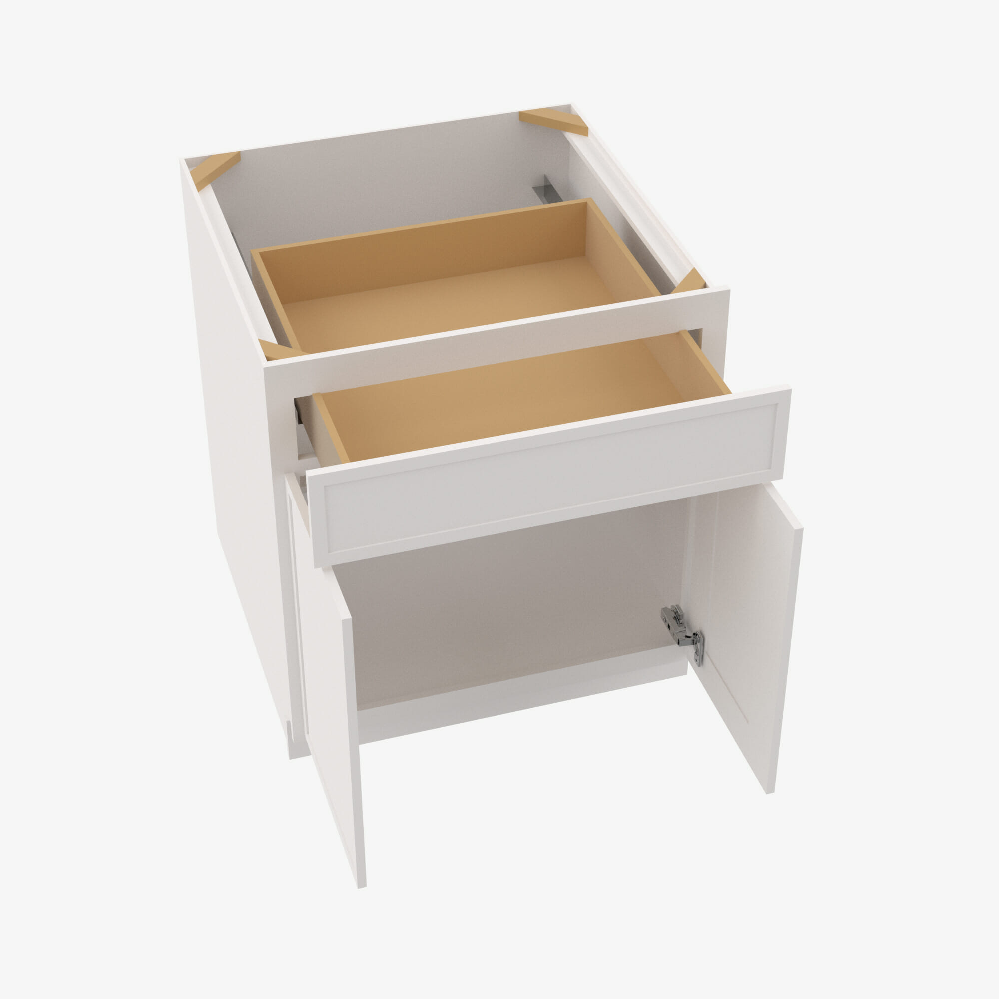 PW-B30B Double Door 30 Inch Base Cabinet | Petit White - House Of Cabinet