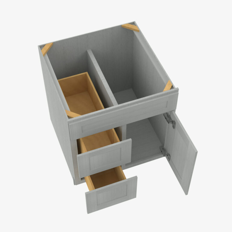 AN-S3621BDL-34-1/2 Double Door 36 Inch Sink Base Combo Vanity with Left ...