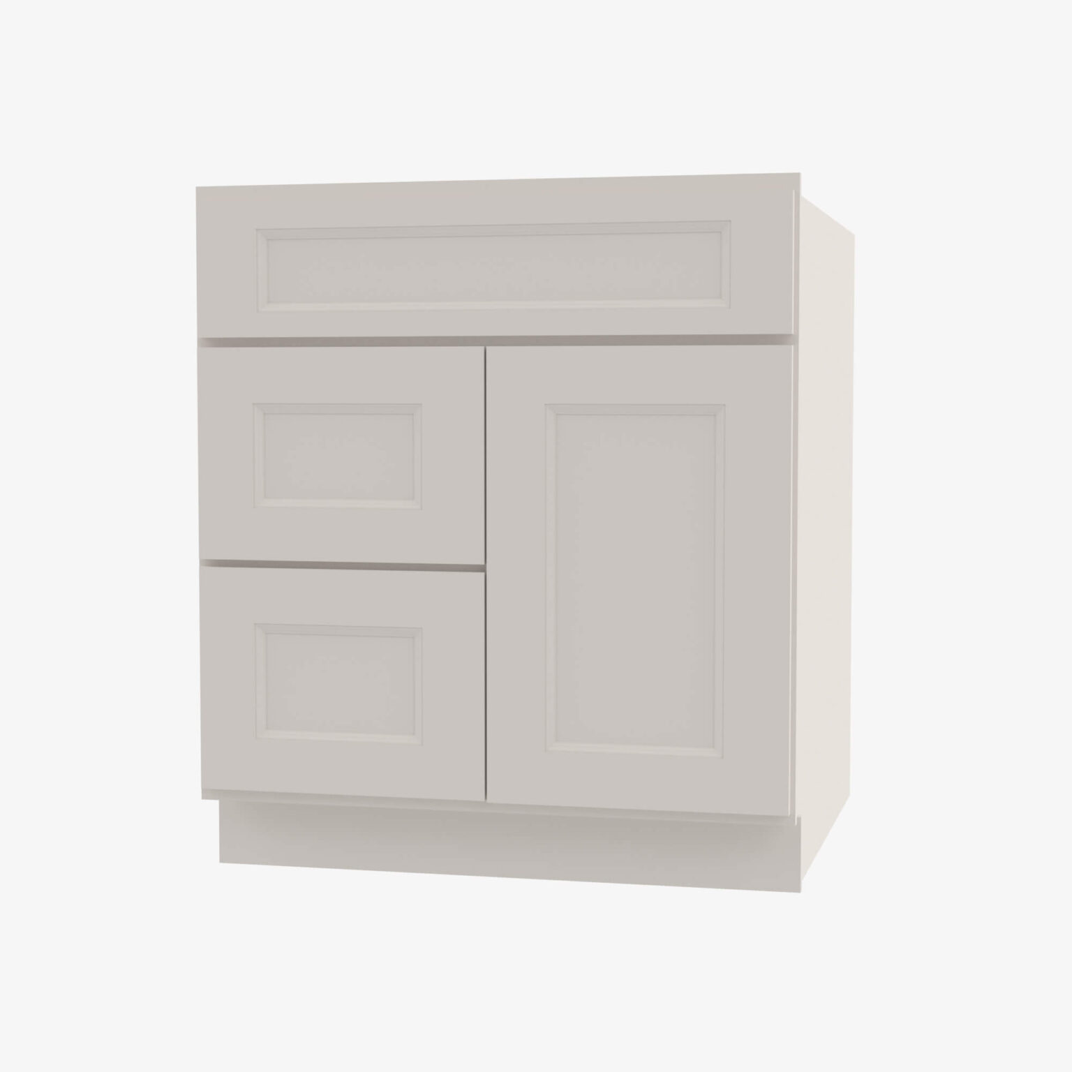 AN-S3621BDL-34-1/2 Double Door 36 Inch Sink Base Combo Vanity with Left ...